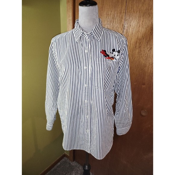 Disney | Tops | Disney Button Down Vintage Shirt W Mickey And Minnie In ...